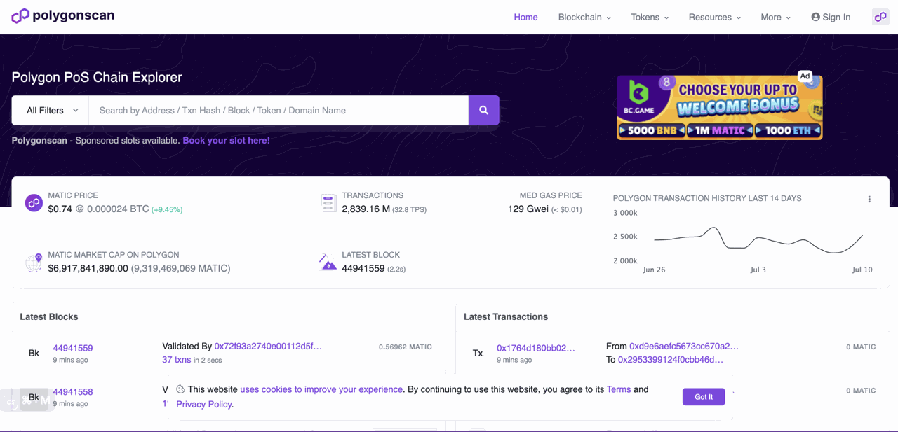 Polygonscan: A User’s Guide to Polygon Blockchain Explorer 2023 - BTA Guru
