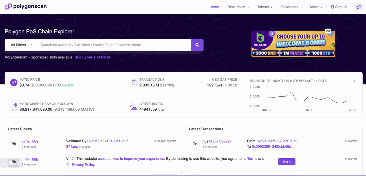 Polygonscan: A User’s Guide to Polygon Blockchain Explorer 2023 - BTA Guru