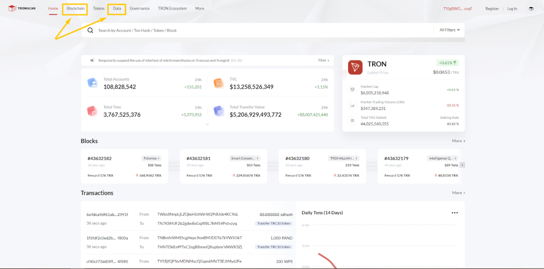 TRONSCAN: A User’s Guide to TRONSCAN Blockchain Explorer 2023 - BTA Guru